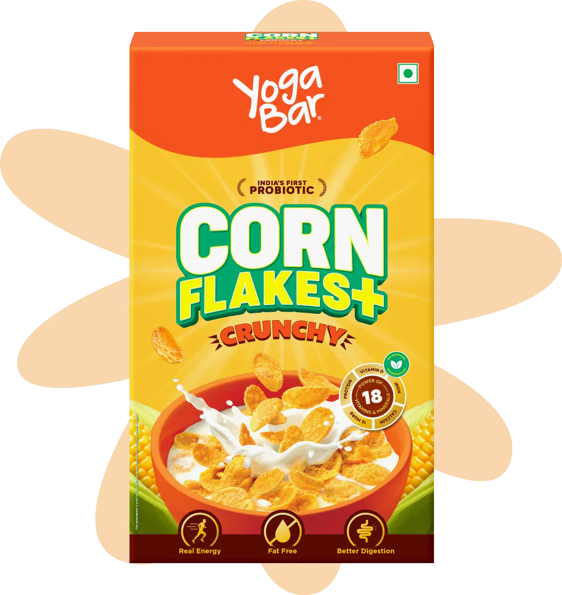 The Yoga Bar Corn Flakes Plain & Crunchy - 850 gms - Veeha Foods