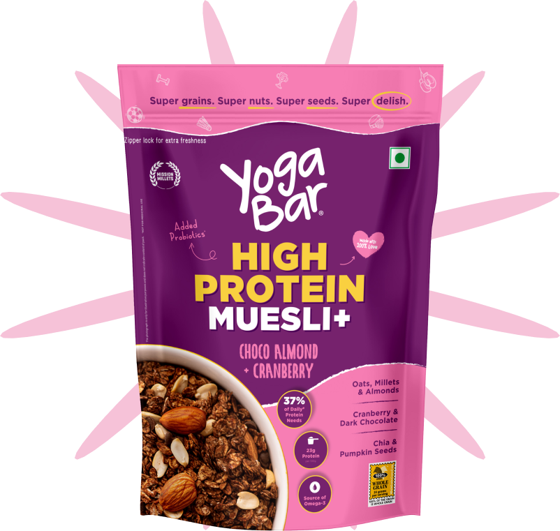 The Yog Bar Protein Muesli Choco Almond - 350 gms - Veeha Foods