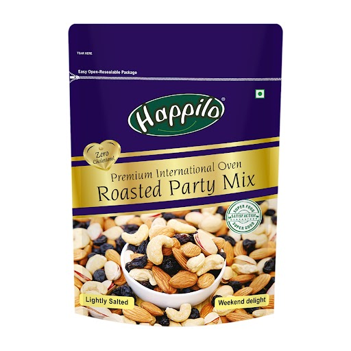 Happilo Premium Oven Roasted & Lightly Salted Party Mix - 200 gms ...