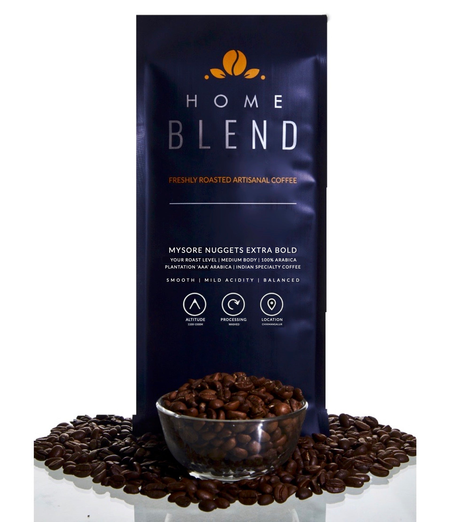 Home Blend Whole Bean - Mysore Nuggets Extra Bold 'AAA' Indian Special ...
