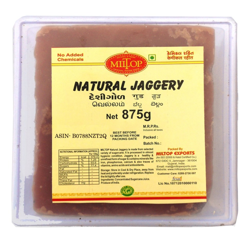 Miltop Natural Jaggery - 170 gms - Veeha Foods