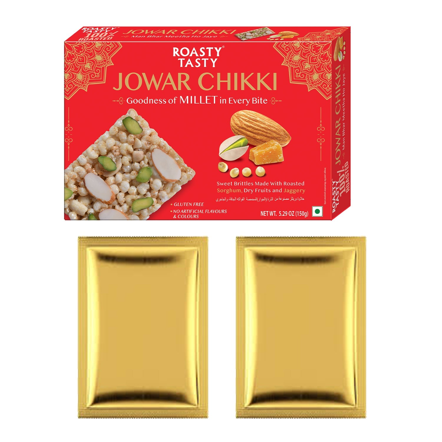 Roasty Tasty Jowar Chikki - 150 gms - Veeha Foods