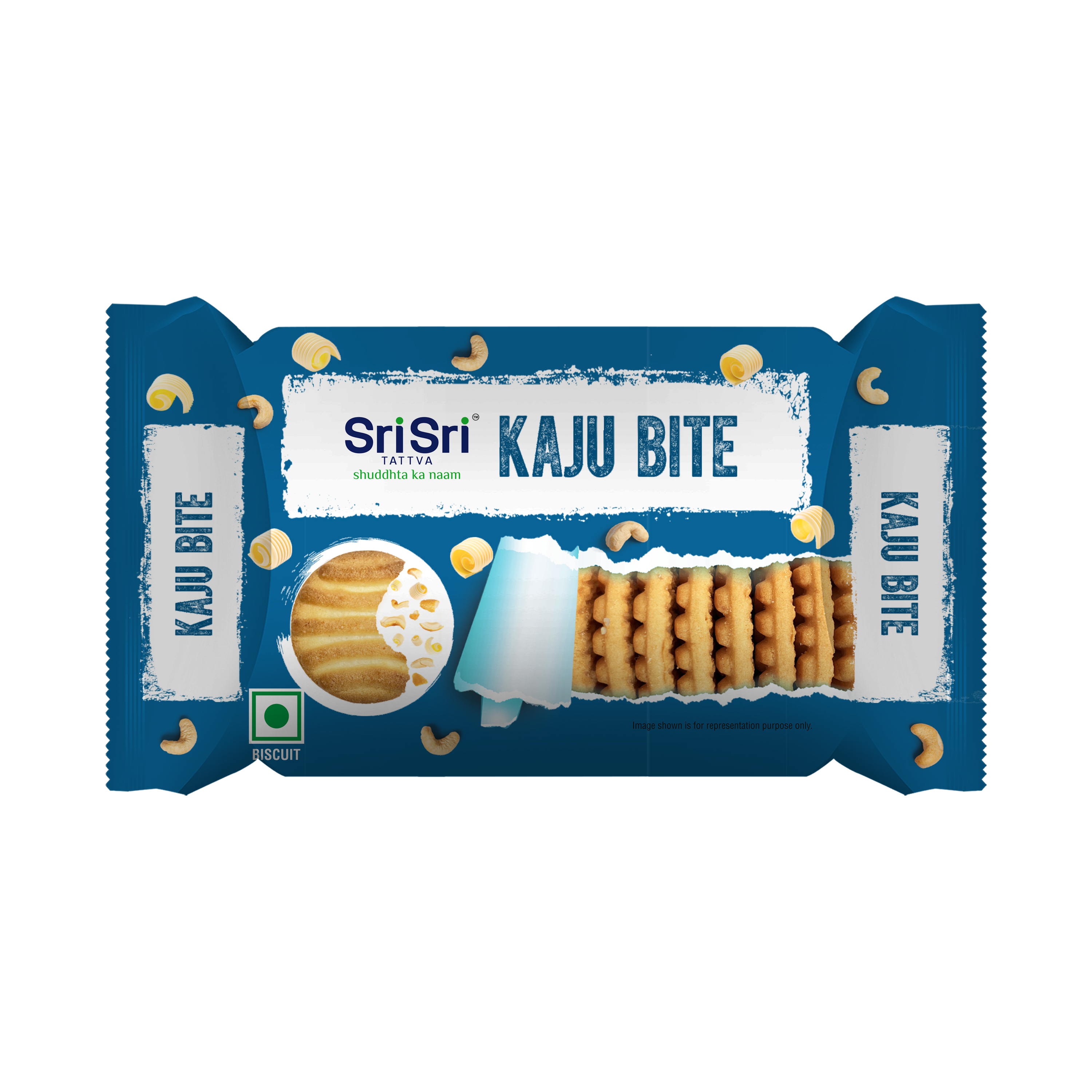 Sri Sri Tattva Kaju Bite Biscuit - 75 gms - Veeha Foods