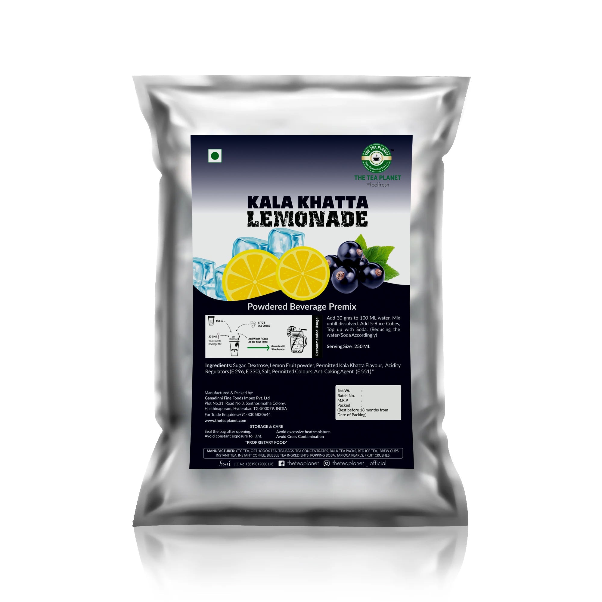 The Tea Planet Kala Katta Lemonade Premix - 1 kg – Veeha Foods