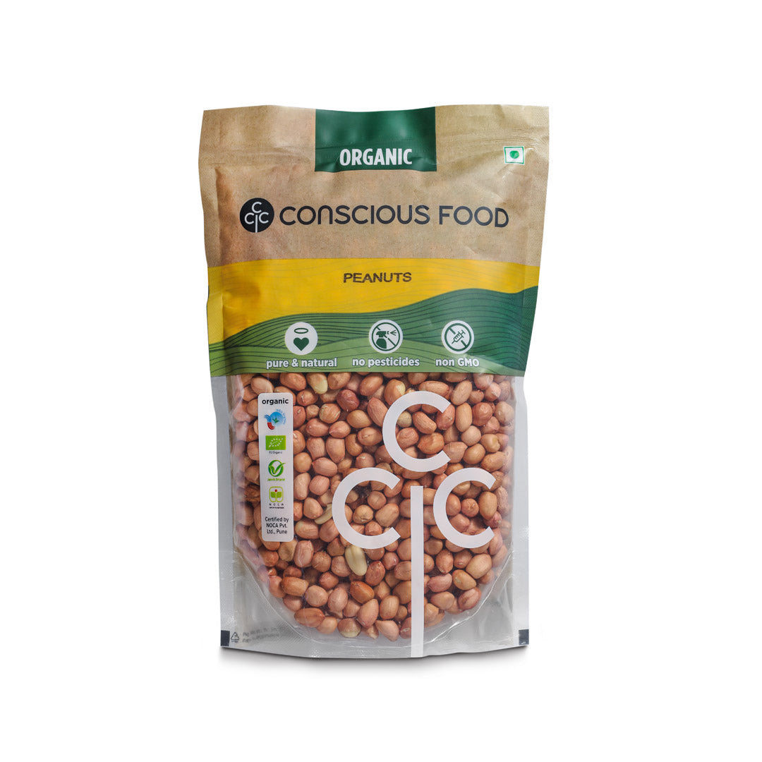 Conscious Food Whole Peanuts - 500 gms - Veeha Foods