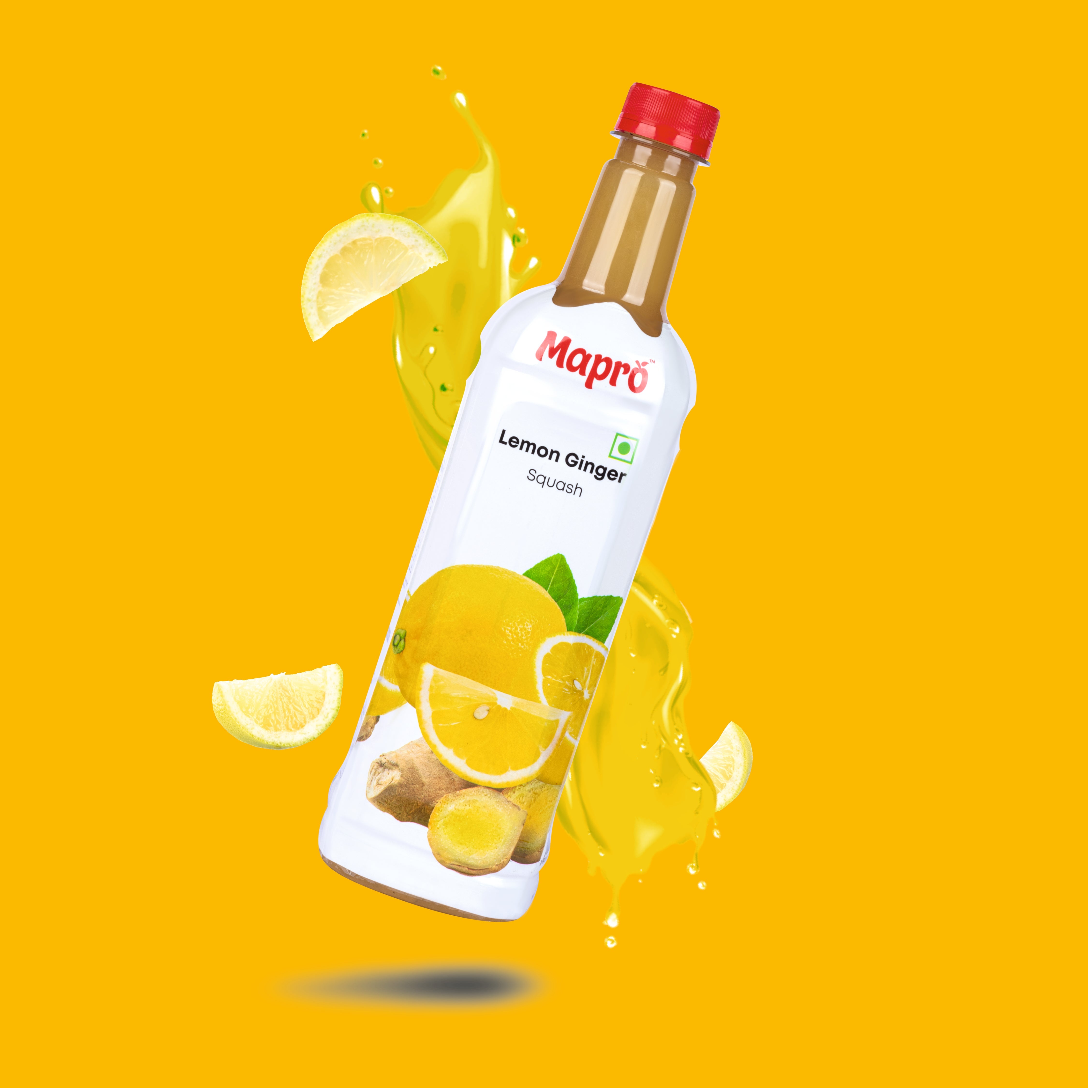 Mapro Lemon Ginger Squash - 750 ml - Veeha Foods