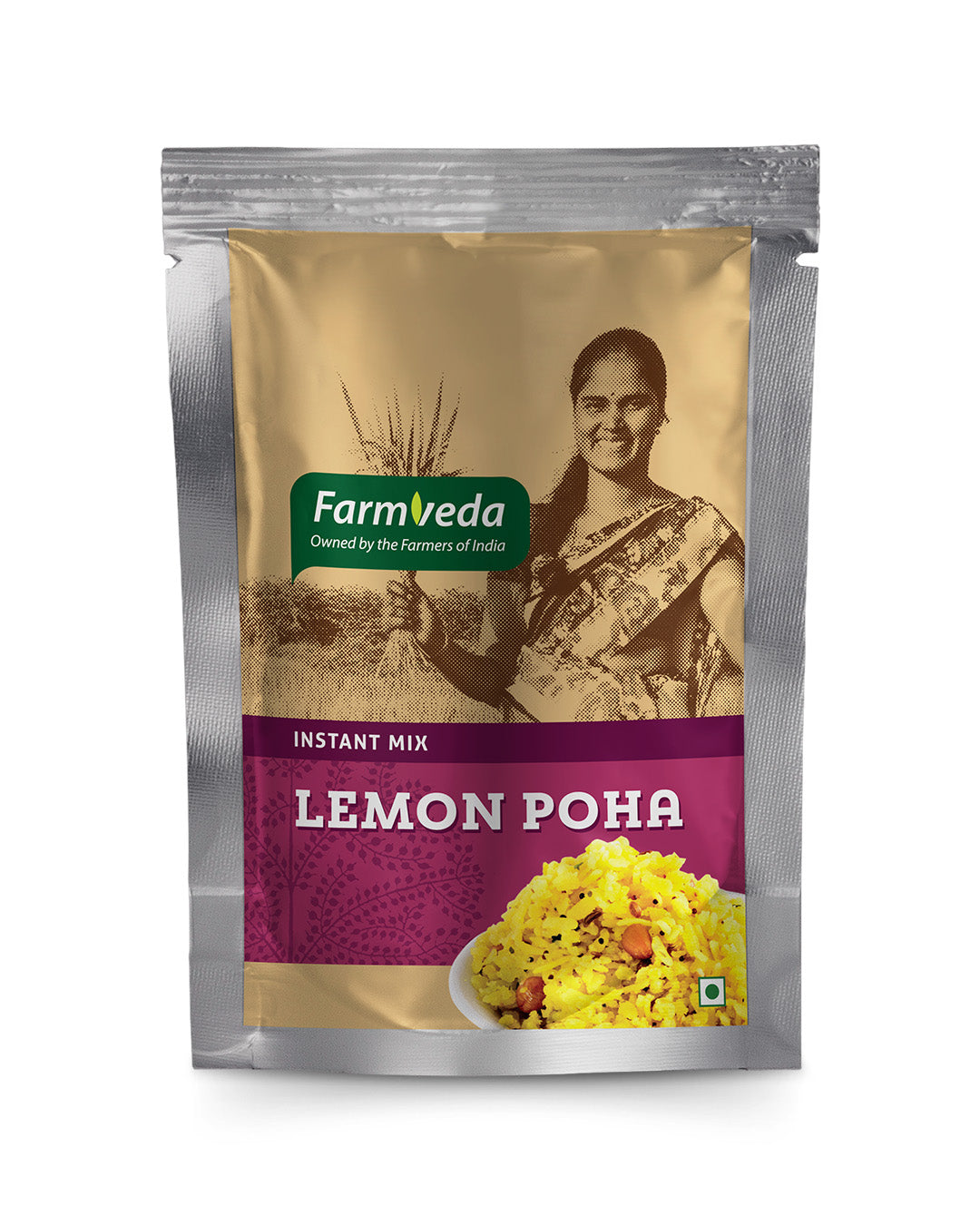 Farmveda Instant Lemon Poha - 250 gms - Veeha Foods