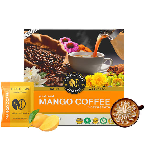 Coffeecurry Mango Instant Coffee Premix Premium Arabica Freeze Dried C ...