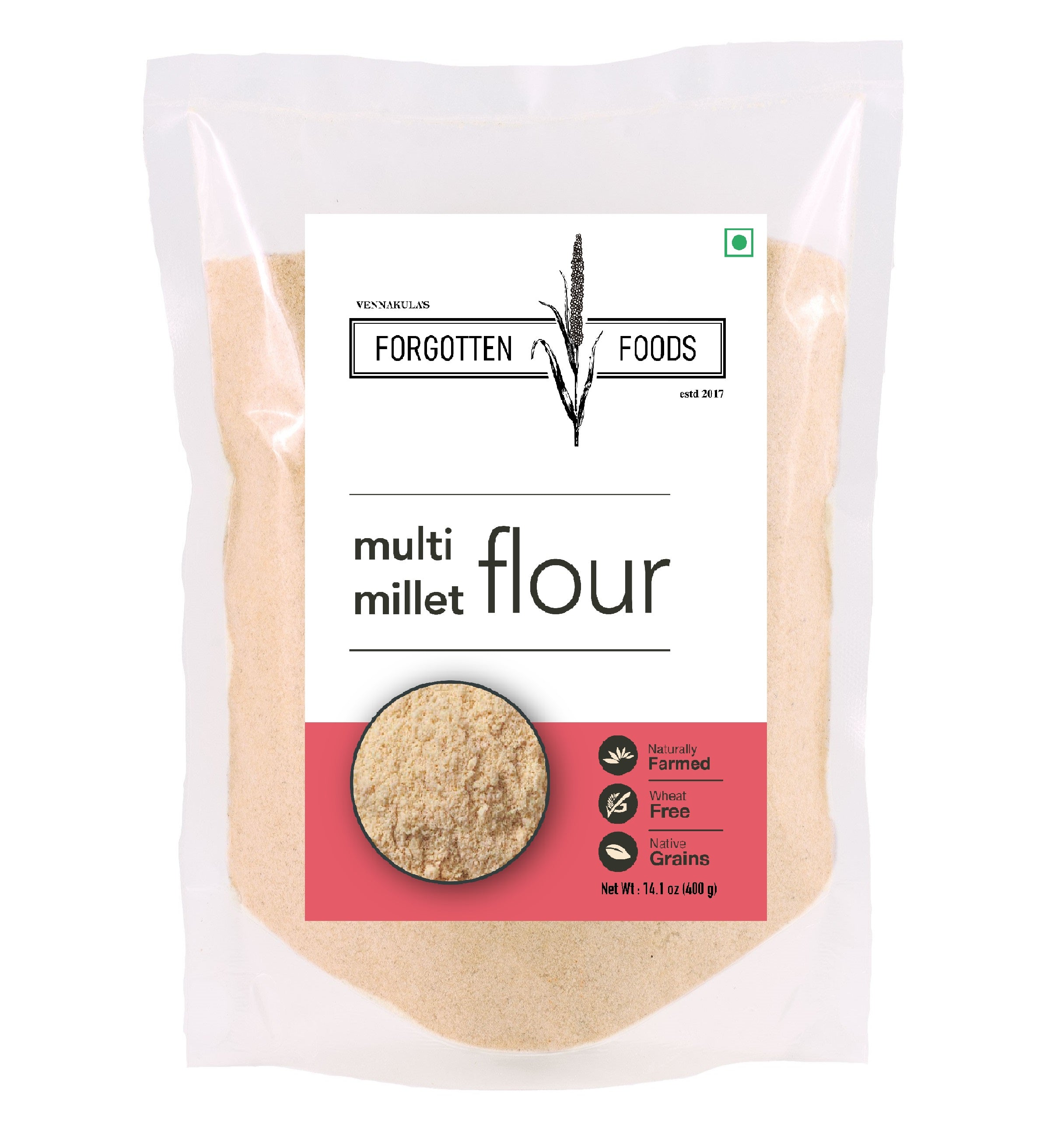 Forgotten Foods Multi Millet Flour - 400 gms(Pack of 2) - Veeha Foods