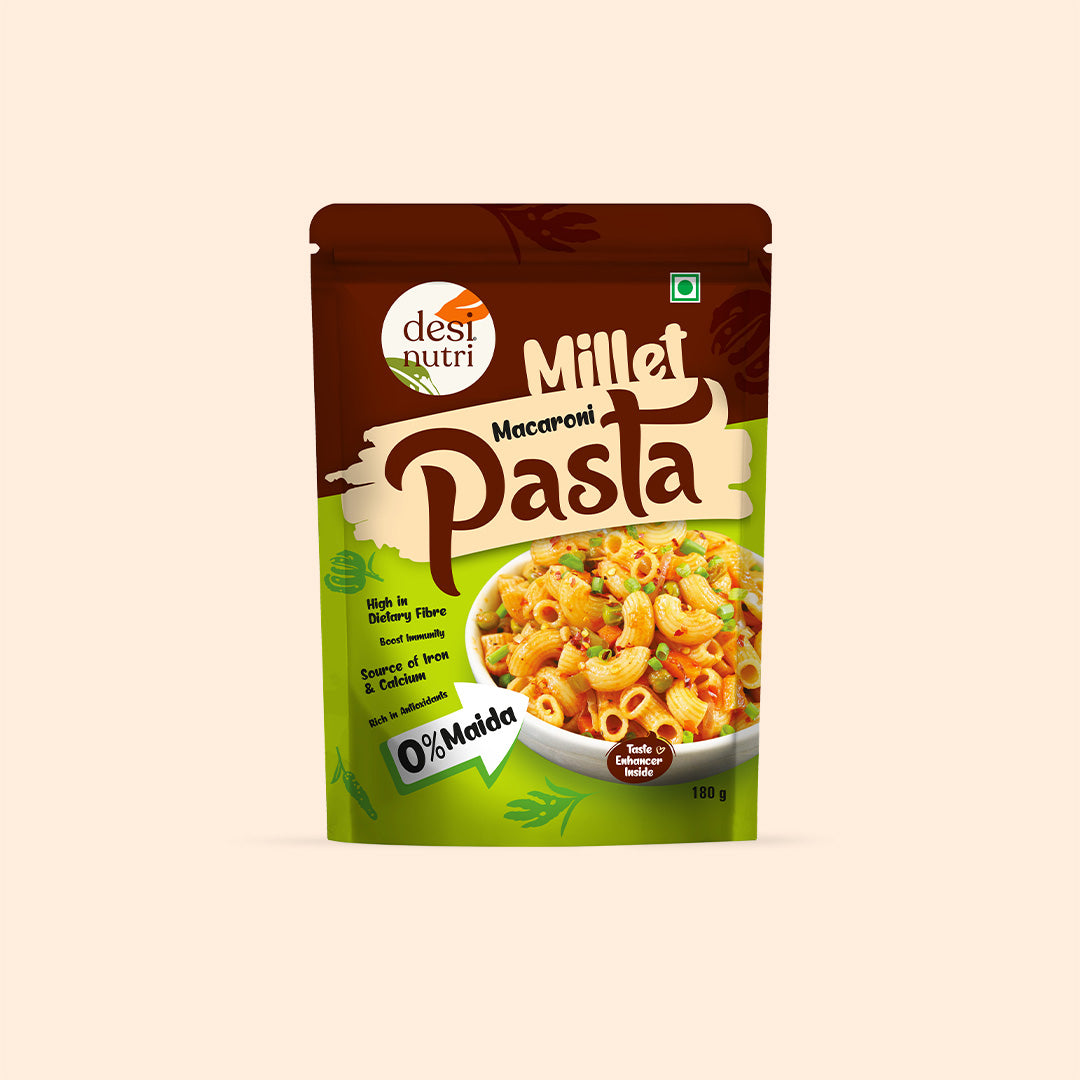 Desinutri Foods Multi Millet Macaroni Pasta - 180 gms - Veeha Foods