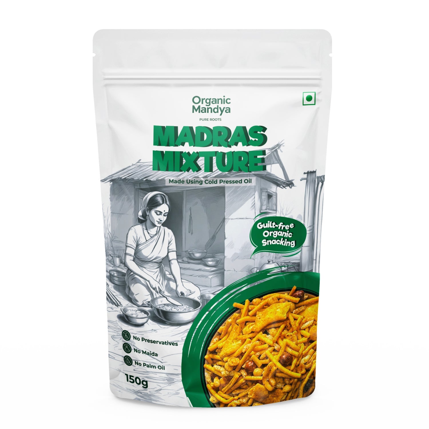 Organic Mandya Madras Mixture - 150 gms - Veeha Foods