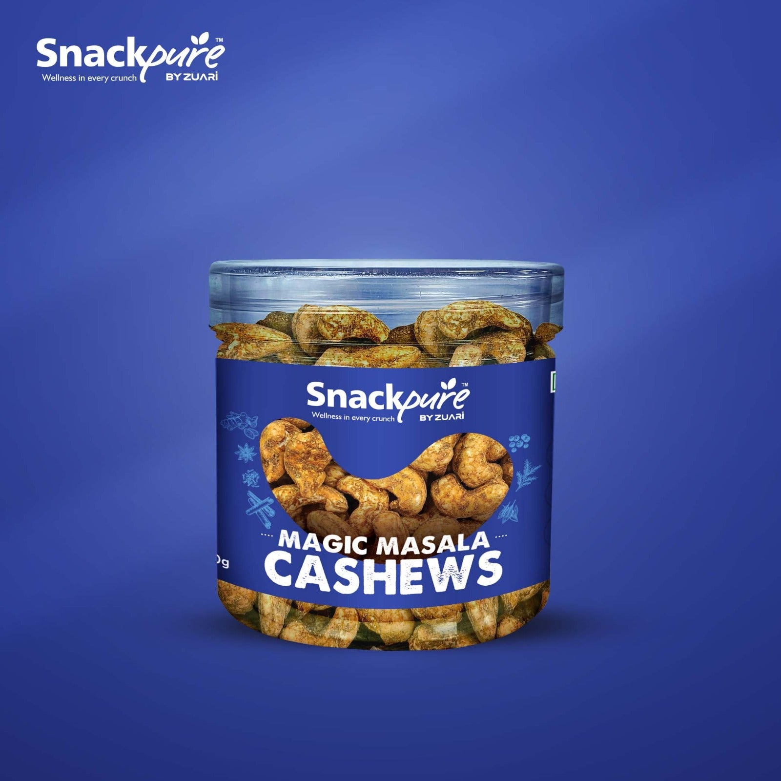 SnackPure Magic Masala Cashews - 180 gms - Veeha Foods