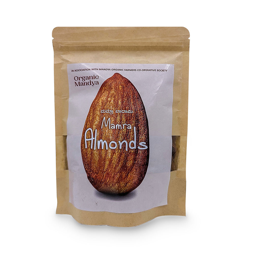 Organic Mandya Organic Mamra Almonds - 250 gms - Veeha Foods