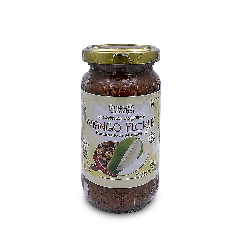 Organic Mandya Organic Mango Pickle - 200 gms - Veeha Foods