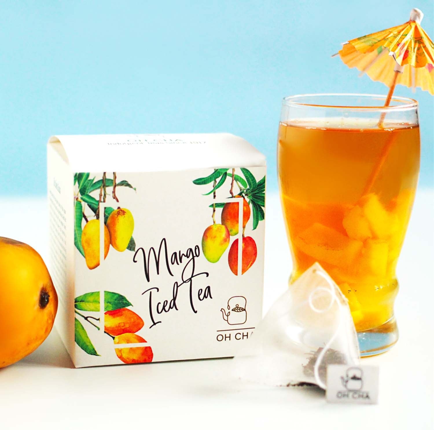 Oh Cha Mango Iced Tea - 15 Tea Bags – Veeha Foods