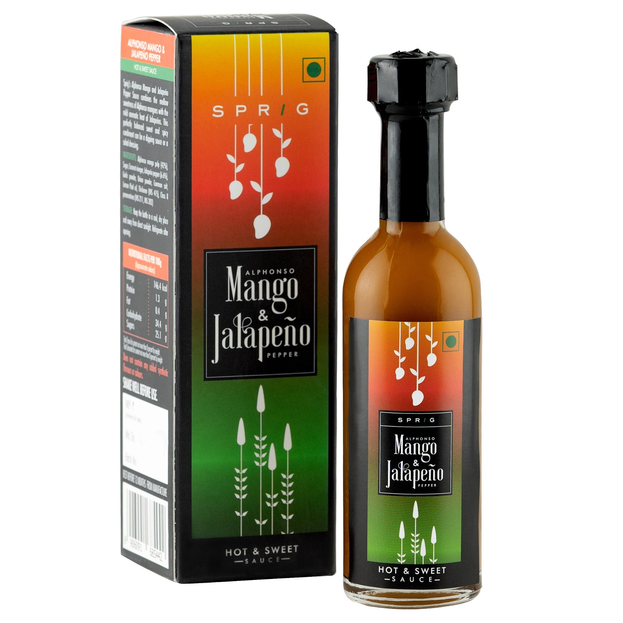 Sprig Mango Jalapeno Hot and Sweet Sauce - 60 gms - Veeha Foods