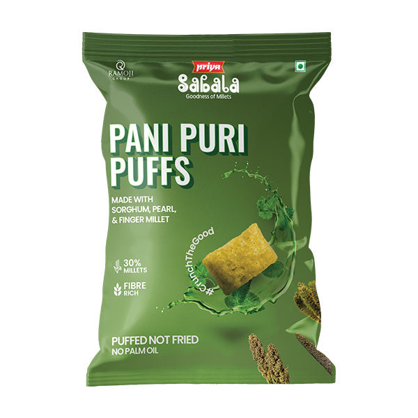 Sabala Pani Puri Puffs - 70 gms - Veeha Foods
