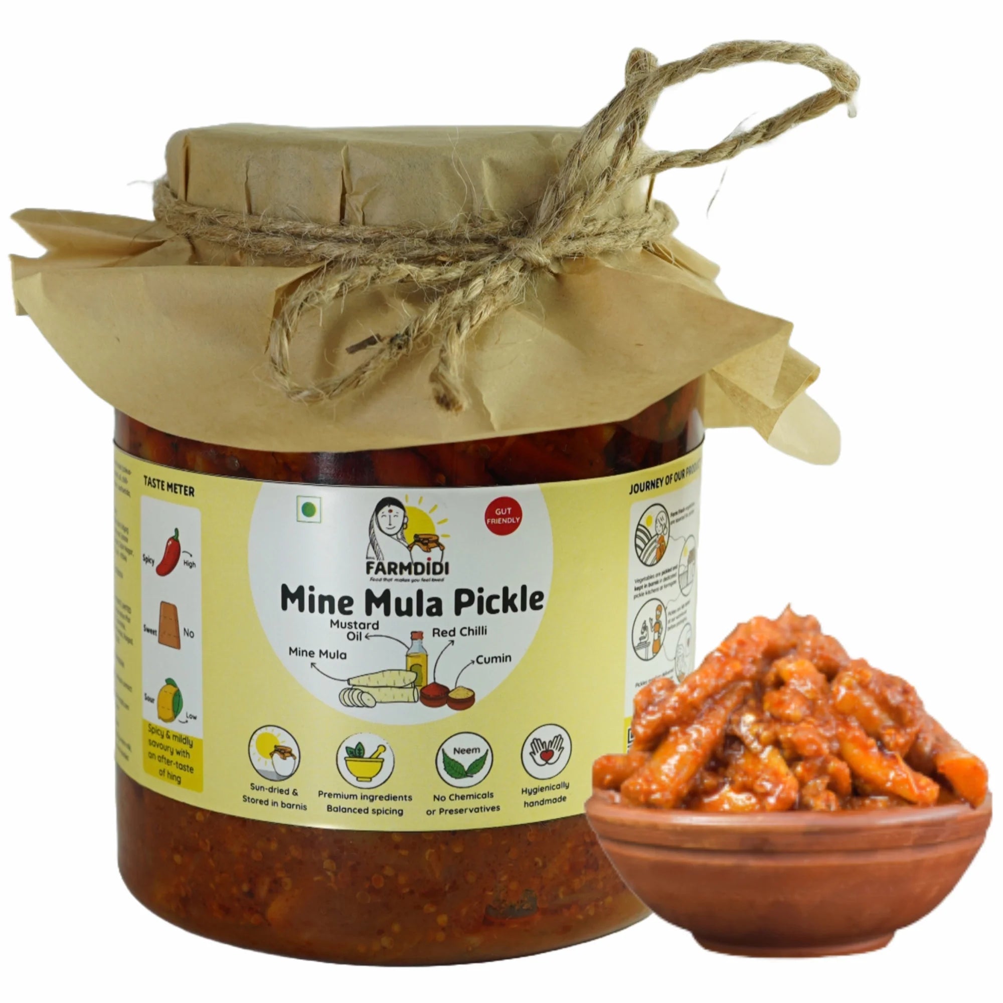 Farmdidi Mine Mula Achar - Coleus Root Pickle – Veeha Foods