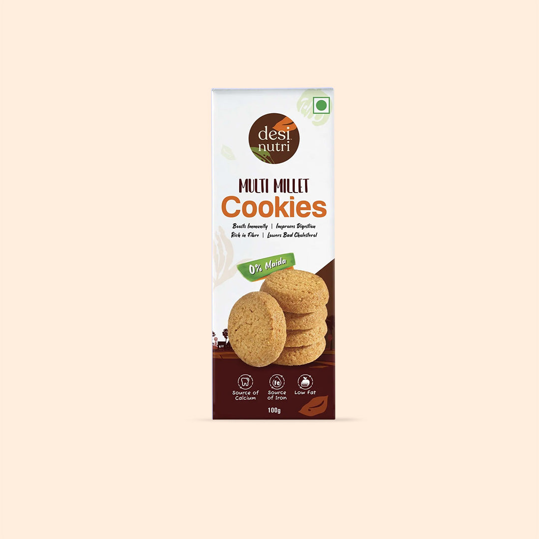 Desinutri Foods Multi Millet Cookies - 100 gms - Veeha Foods