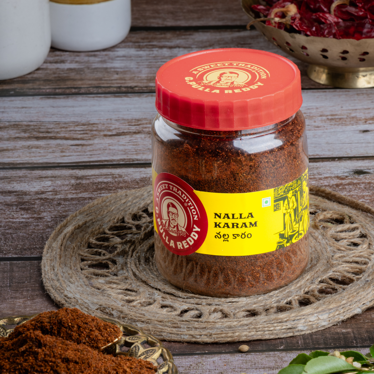G.Pulla Reddy ⁠Nalla Karam -250 gms - Veeha Foods