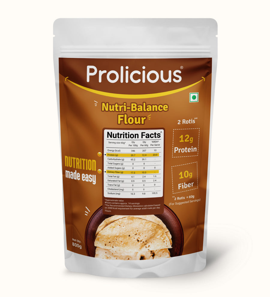 Prolicious Nutri-Balance Flour - 800 gms - Veeha Foods