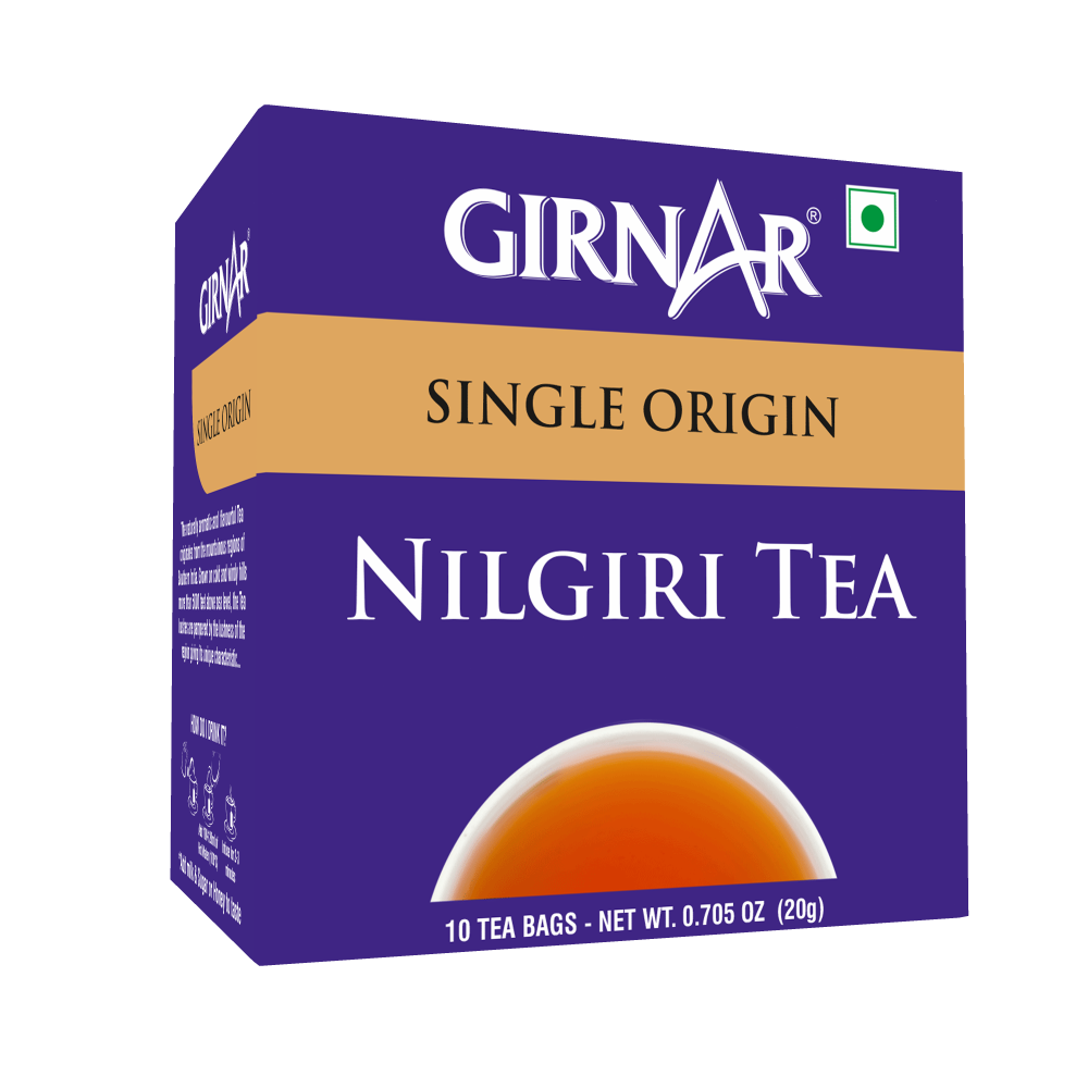 Girnar Single Origin Black Tea Bags - Nilgiri - 10 Tea Bags - Veeha Foods