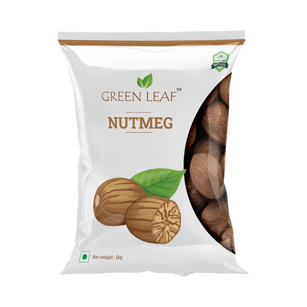 Green Leaf Nutmeg (Jayphal) - 1000 gms - Veeha Foods