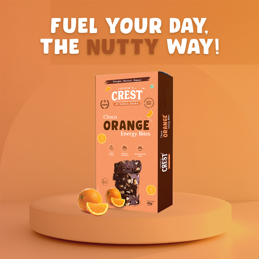 Seven’s Crest Choco Orange Energy Bites - 45 gms - Veeha Foods