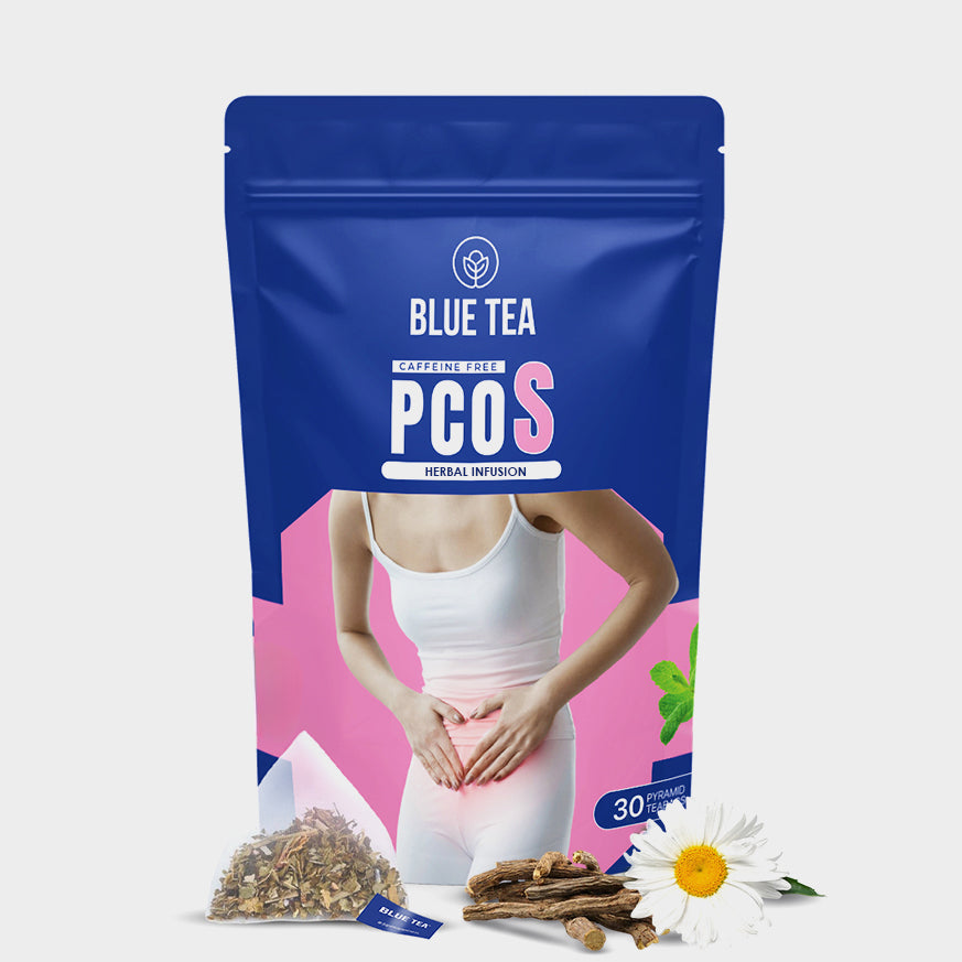 Blue Tea PCOS Herbal Infusion- 30 Tea Bags - Veeha Foods