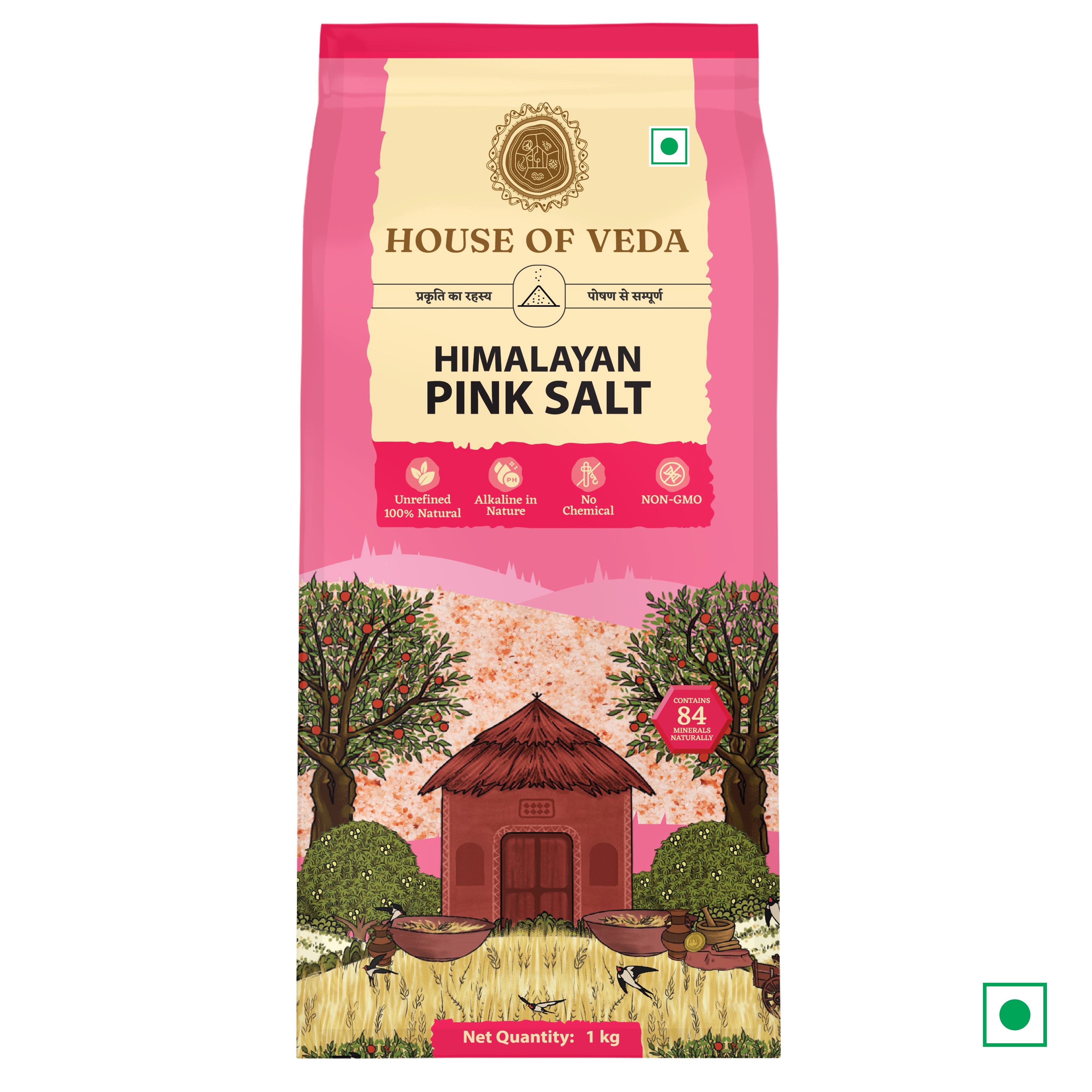 House of Veda Himalayan Pink Salt - 1 kg - Veeha Foods