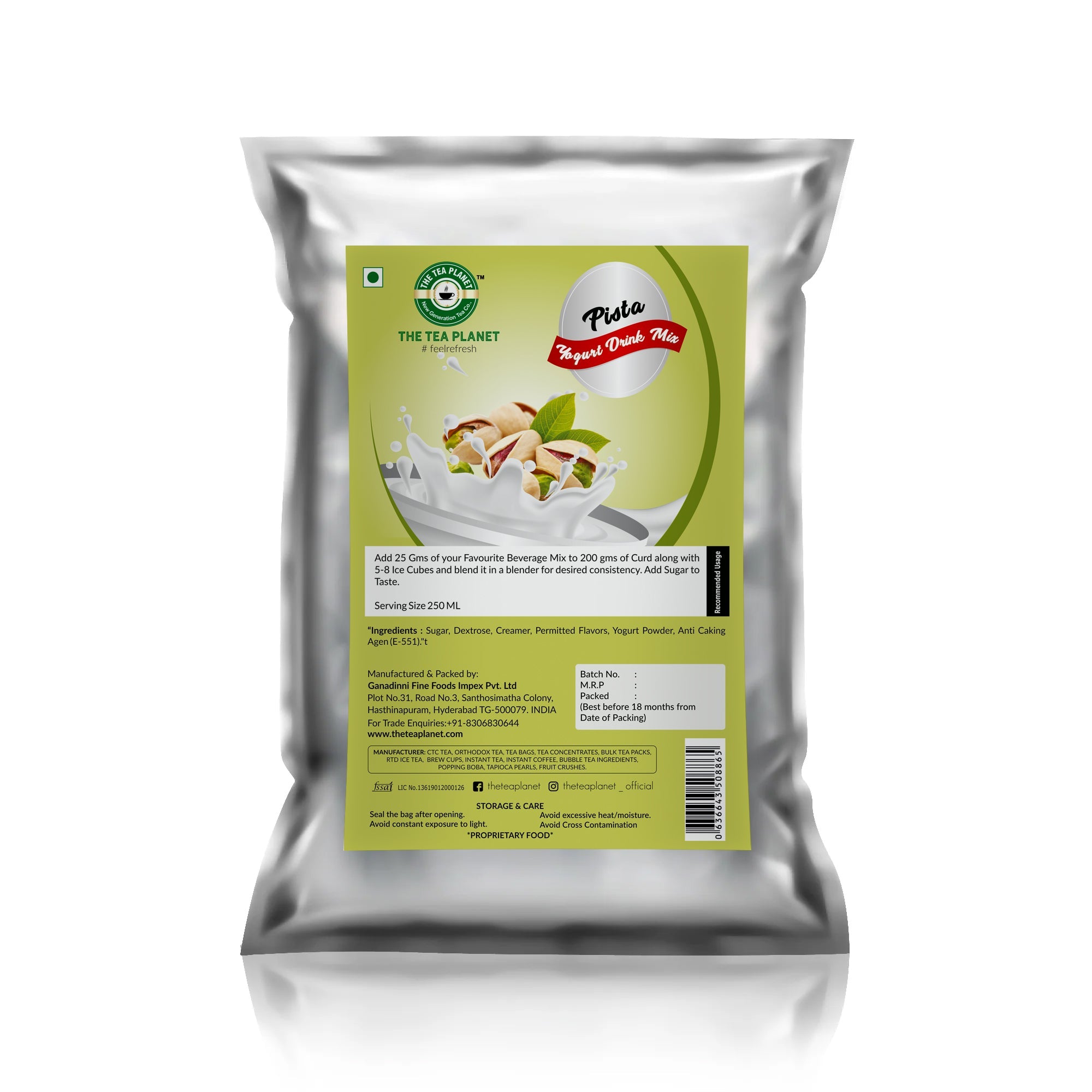 The Tea Planet Pista Flavored Lassi Mix - 1 kg - Veeha Foods