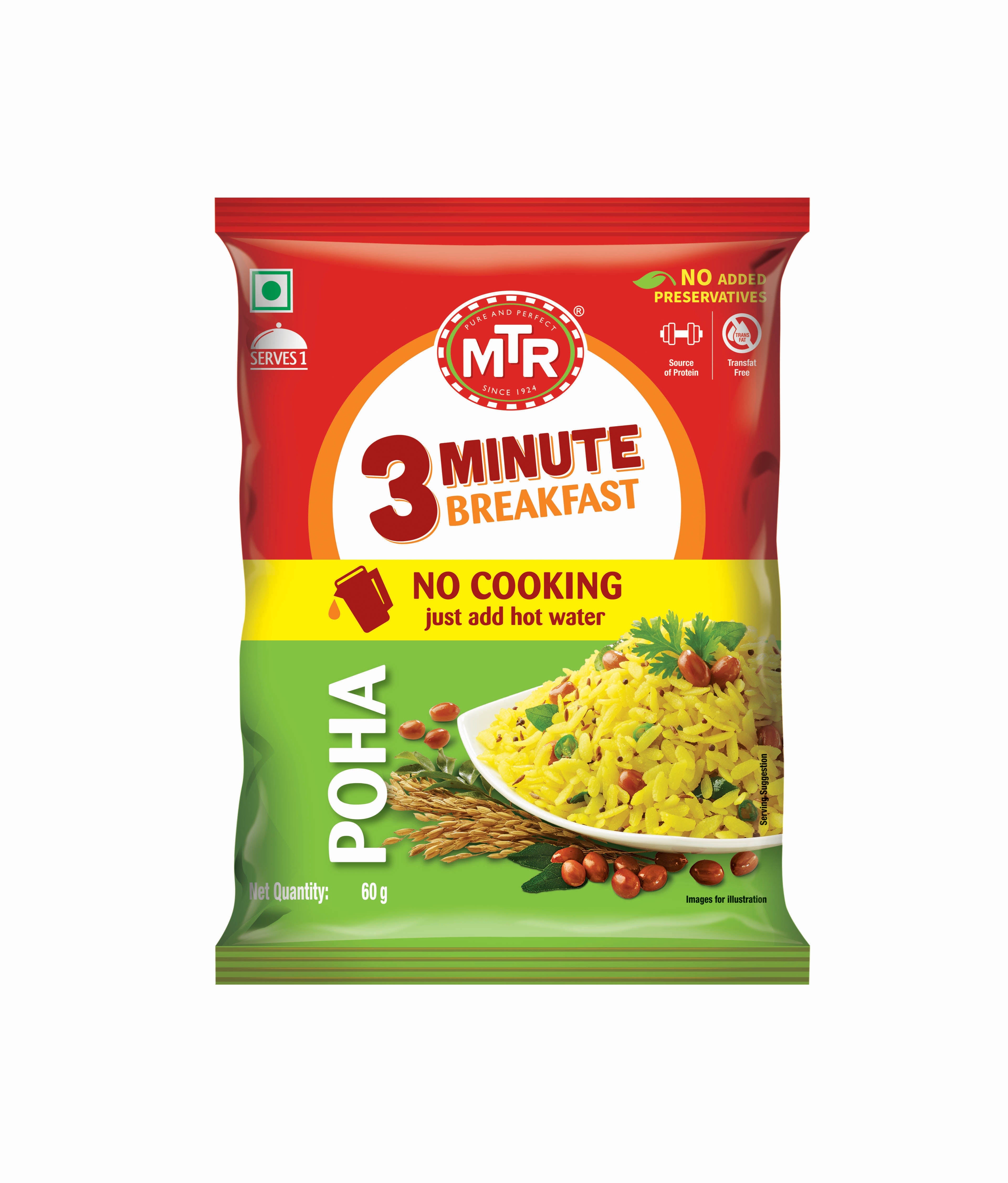 MTR 3 Minute Poha Pouch -60 gms - Veeha Foods