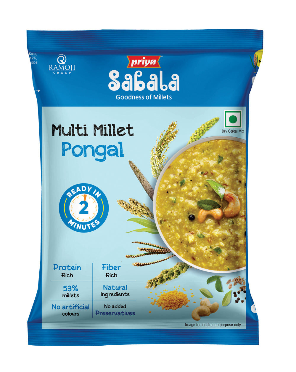 Sabala Multi Millet Pongal - 60 gms - Veeha Foods