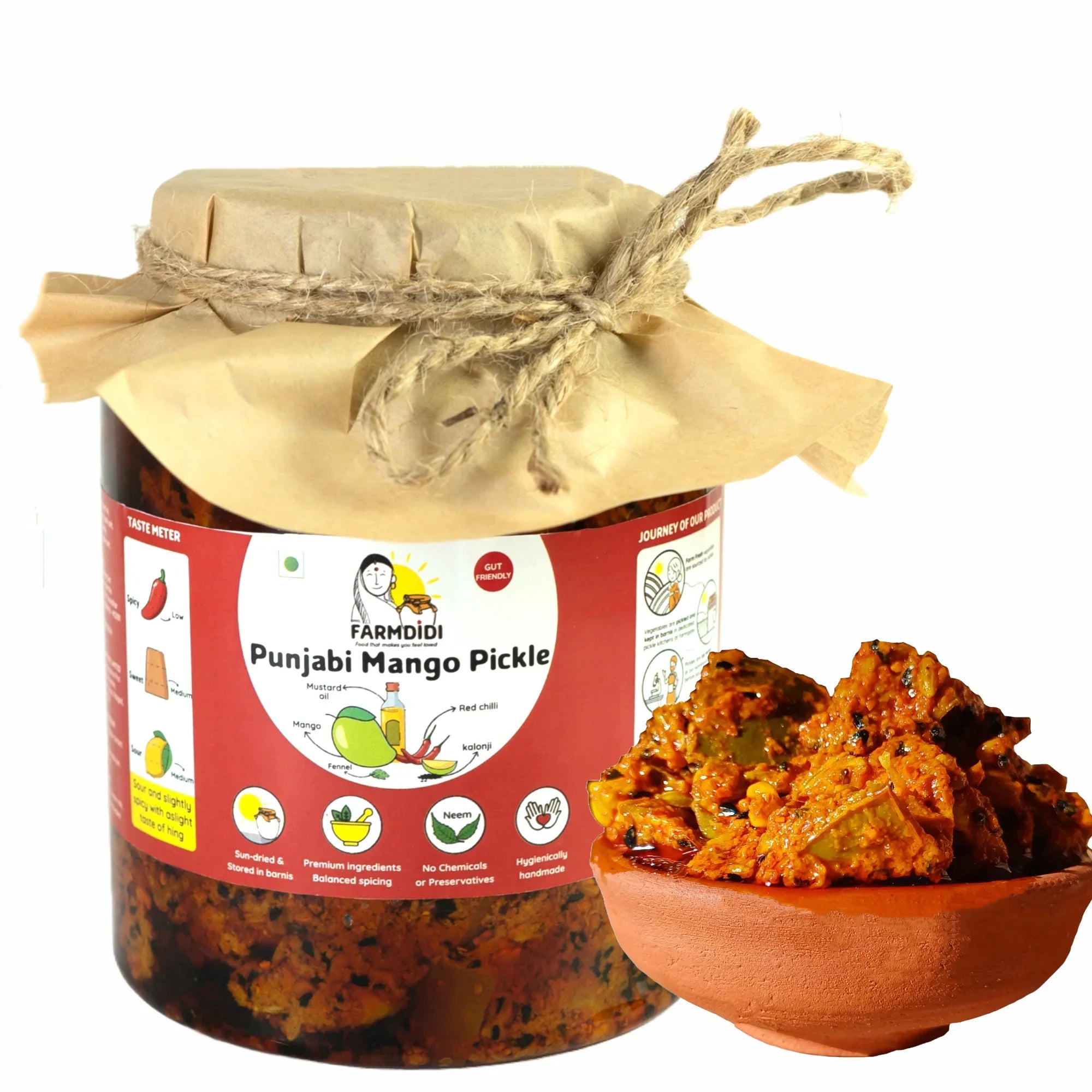 Farmdidi Punjabi Mango Pickle - North Indian Mango Pickle – Veeha Foods