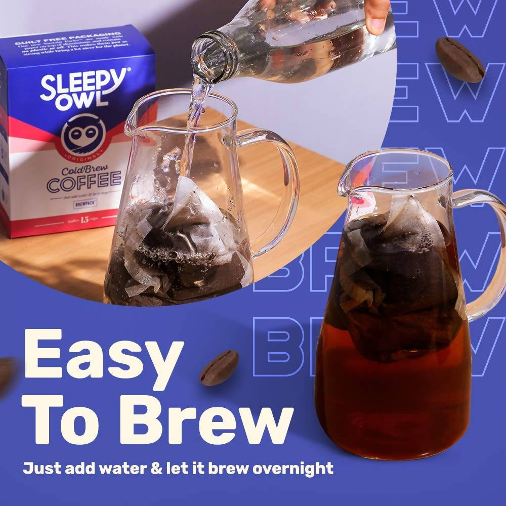 Sleepy Owl Cinnamon Cold Brew Coffee - Set of 3 Packs - Veeha Foods