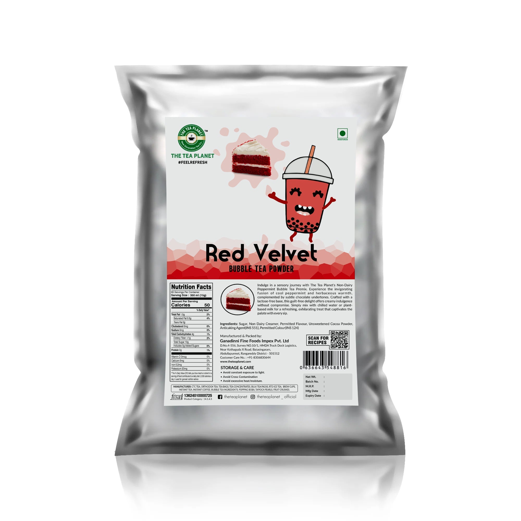 The Tea Planet Red Velvet Bubble Tea Premix - 1 kg – Veeha Foods