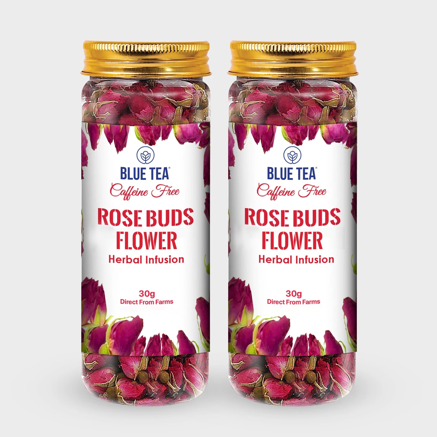 Blue Tea Rose Buds Herbal Infusion - 30 gms (Pack of 2) – Veeha Foods