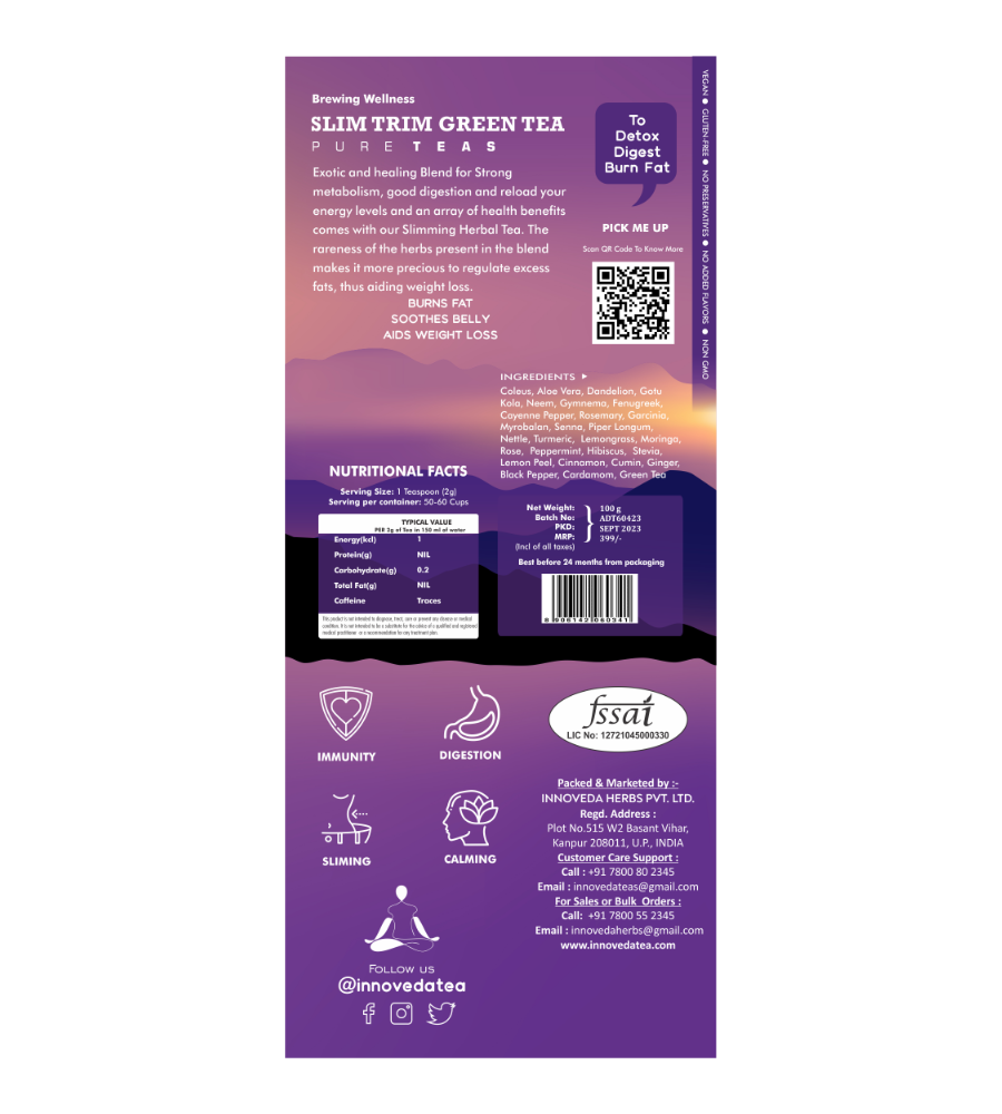 Innoveda Slim Trim Green Tea - Veeha Foods