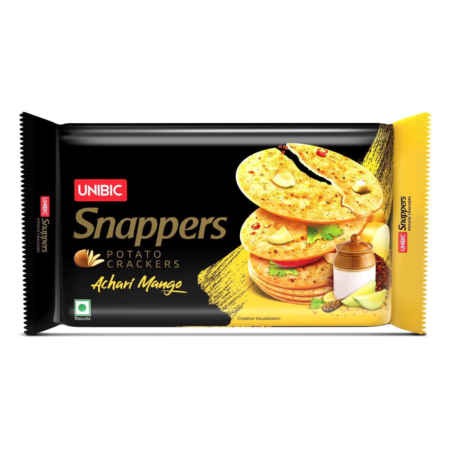 Unibic Snappers Achari Flavored Potato Biscuits - 300 gms - Veeha Foods