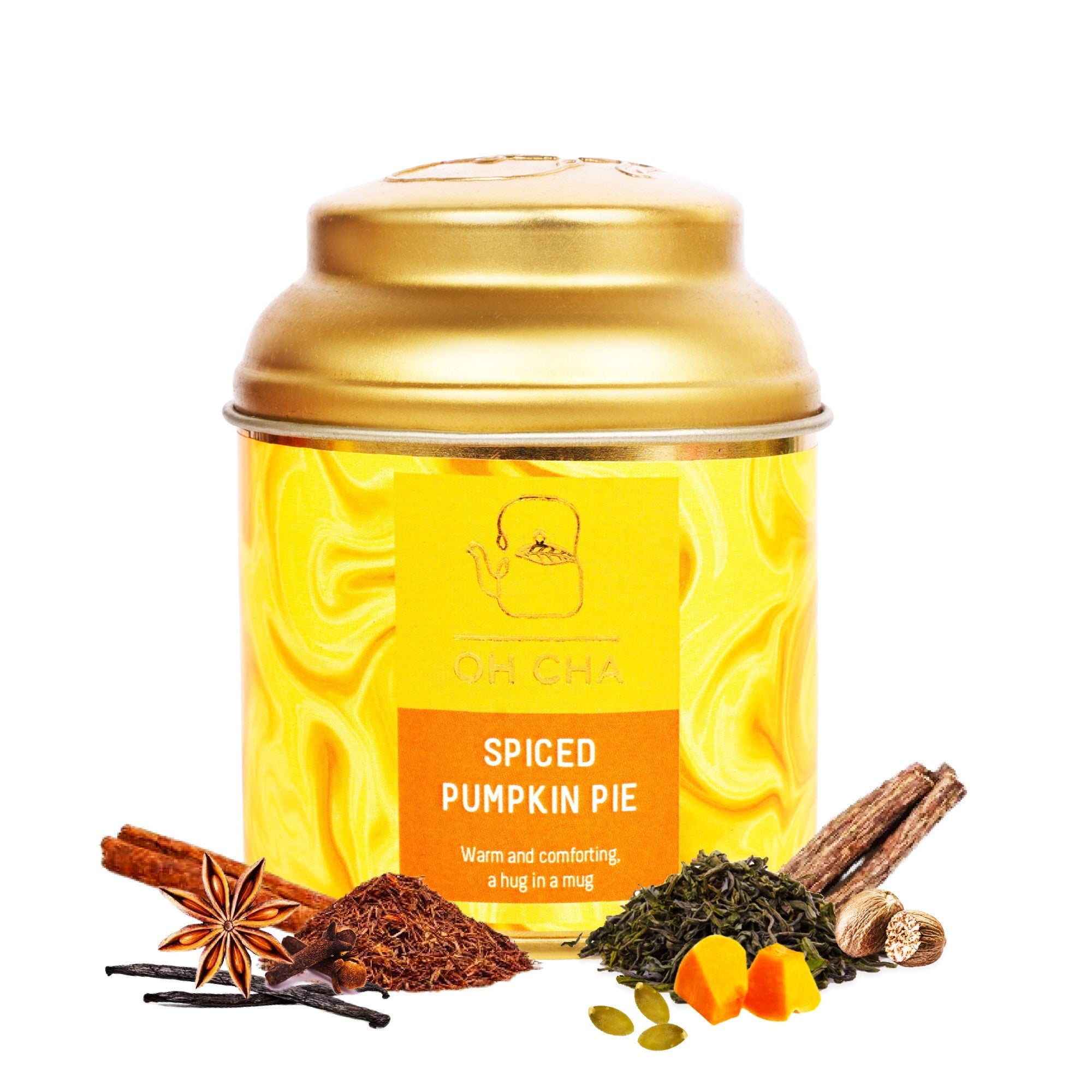 Oh Cha Spiced Pumpkin Pie Tea - 35 gms - Veeha Foods