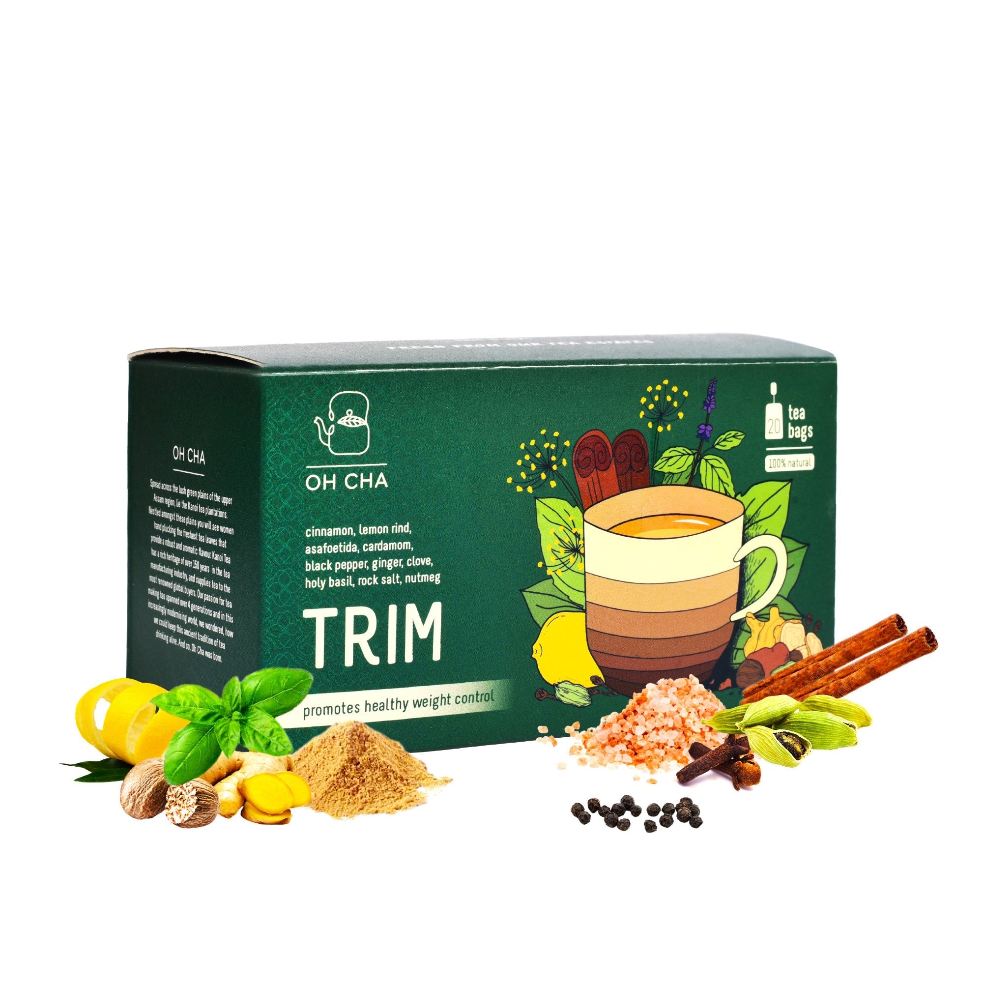 Oh Cha Trim Tea - 20 Tea Bags - Veeha Foods