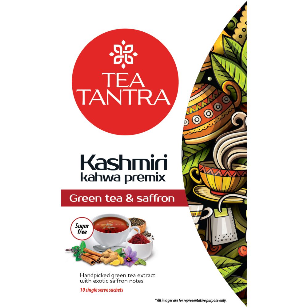 Vikram Tea Tantra Kashmiri Kahwa Instant Premix Powder Green Tea - 10 ...