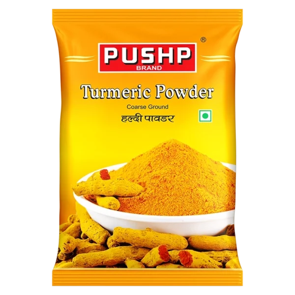 Pushp Turmeric Powder (Haldi Powder) Pouch - Veeha Foods