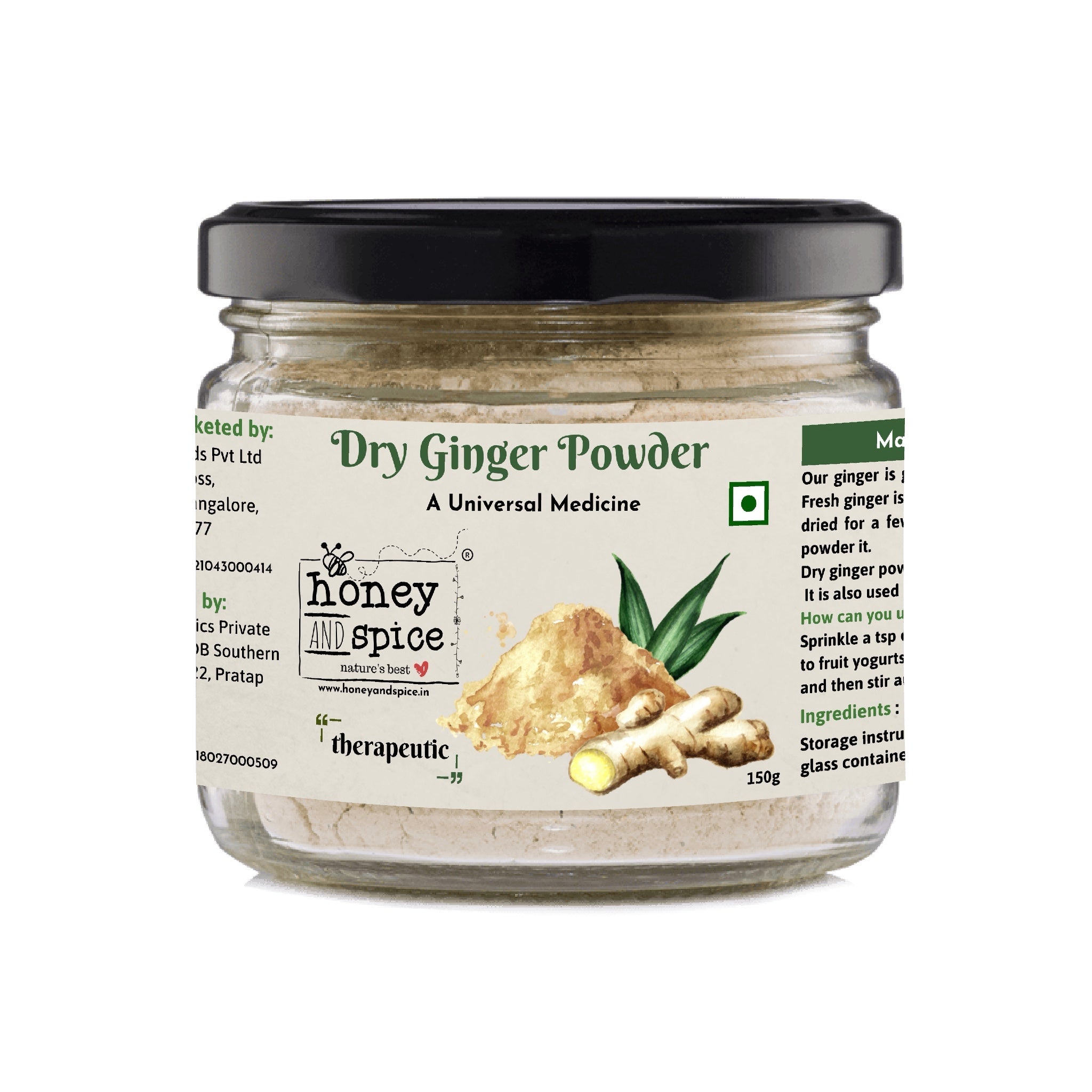 Honey and Spice Dry Ginger Powder - 150 gms - Veeha Foods