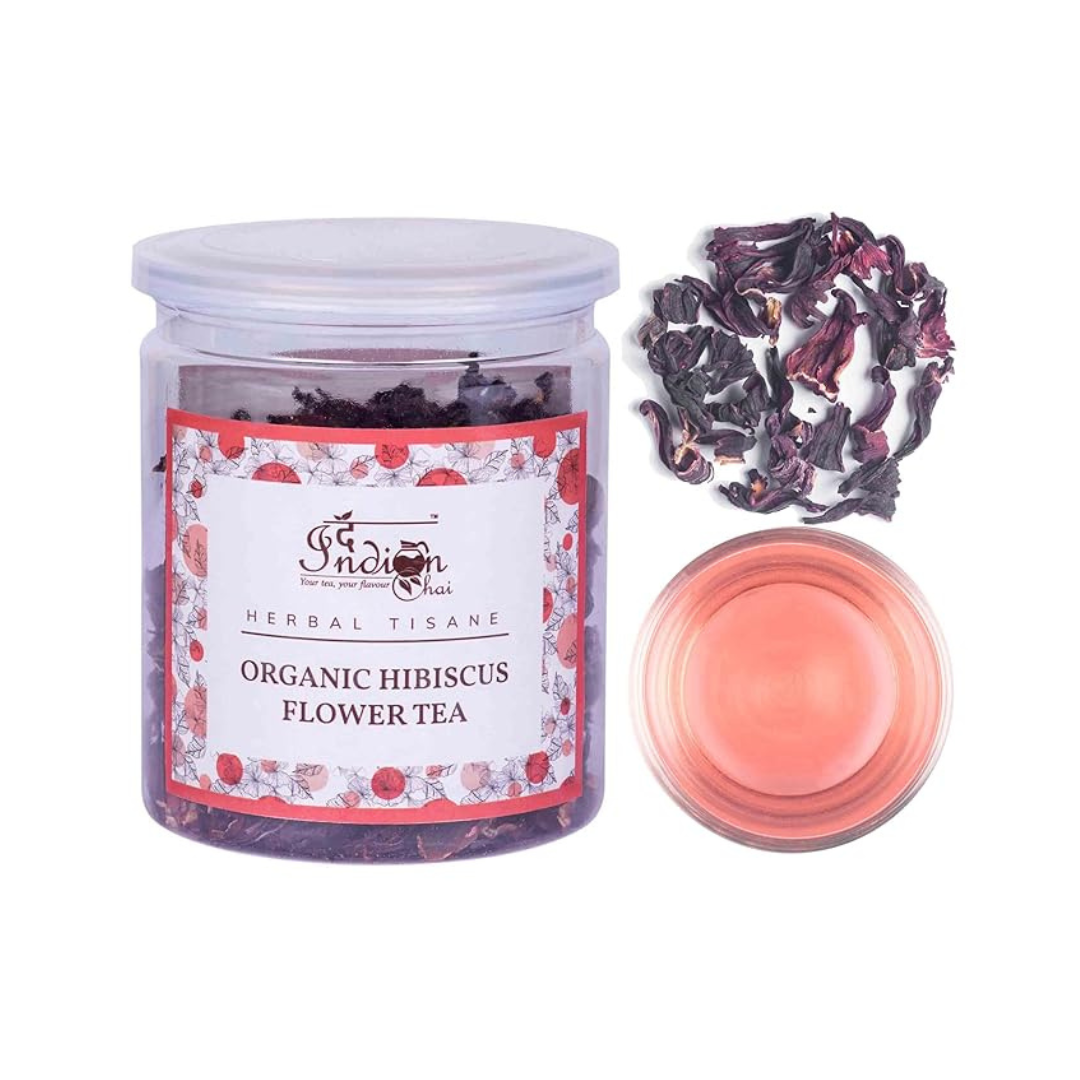 The Indian Chai - Organic Hibiscus Flower Tea - 50 gms - Veeha Foods