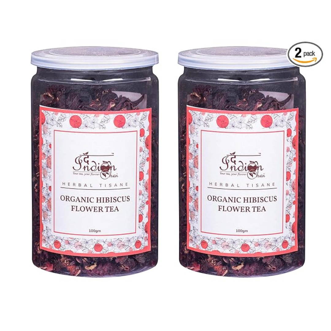 The Indian Chai - Organic Hibiscus Flower Tea - 100 gms - (Pack of 2 ...