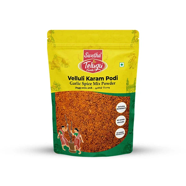 Swetha Telugu Foods Vellulli Karam Podi - 100 gms - Veeha Foods