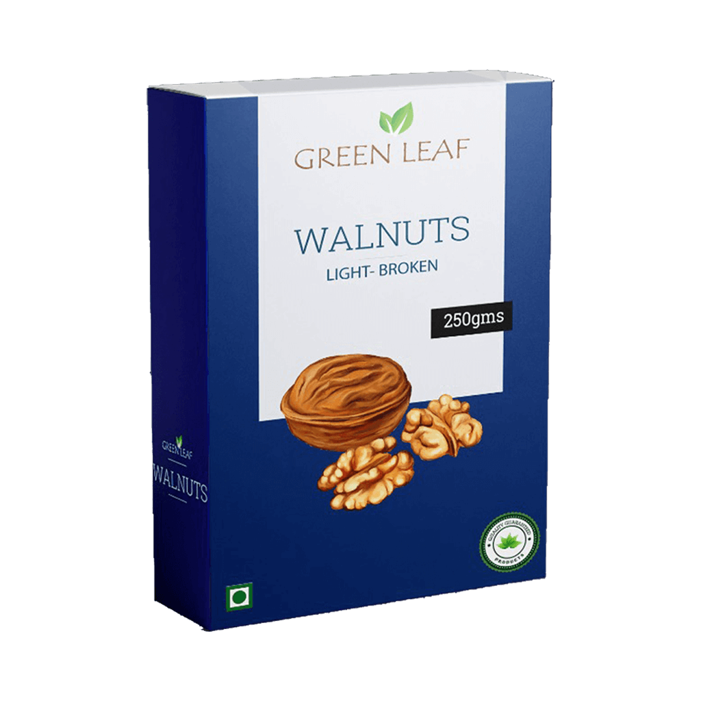 Green Leaf Walnut Kernel Light Broken - 250 gms - Veeha Foods