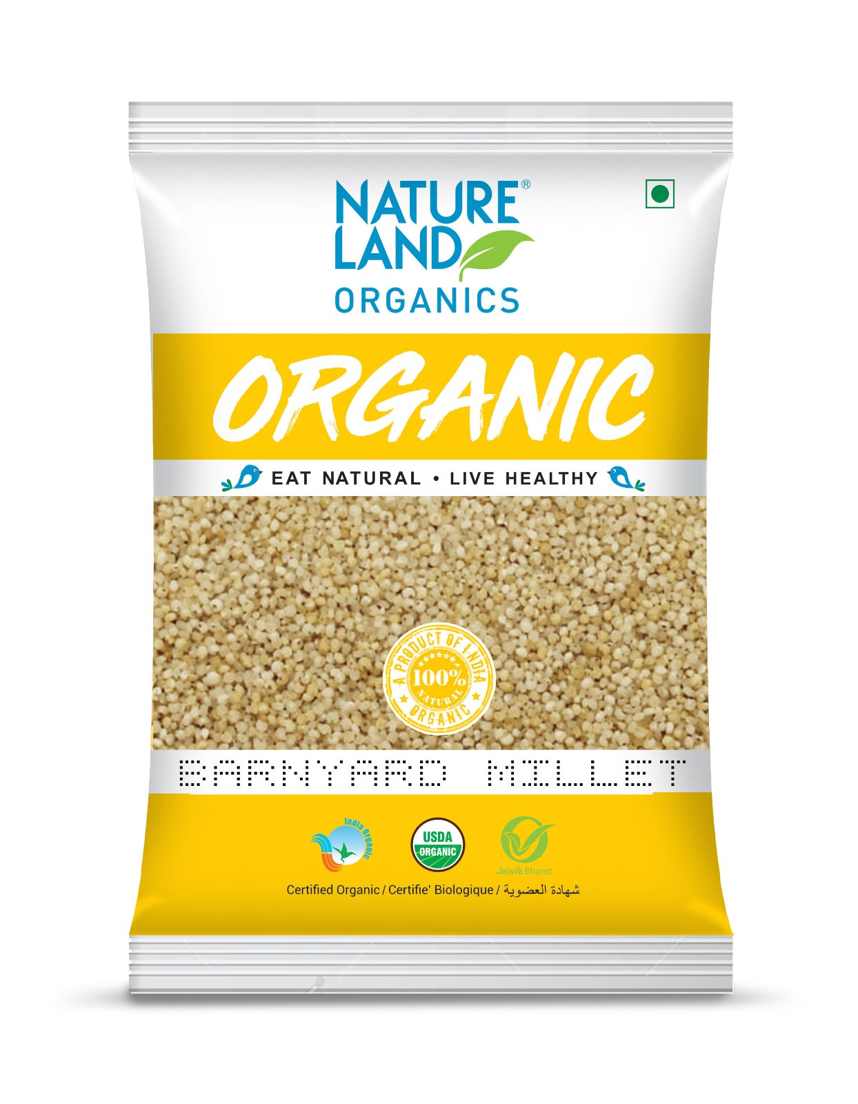 Natureland Organic Barnyard Millet - 500 gms - Veeha Foods