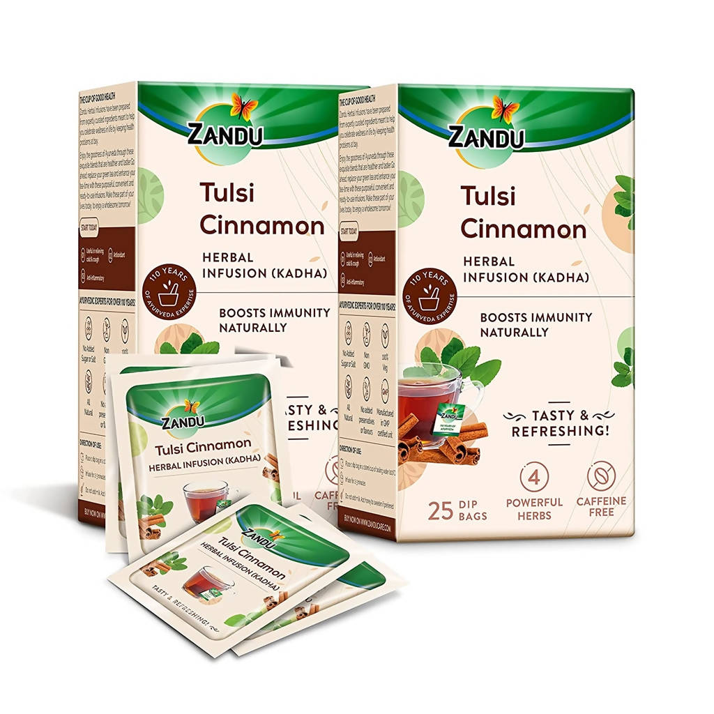 Zandu Tulsi Cinnamon Ayurvedic Infusion Tea - Veeha Foods